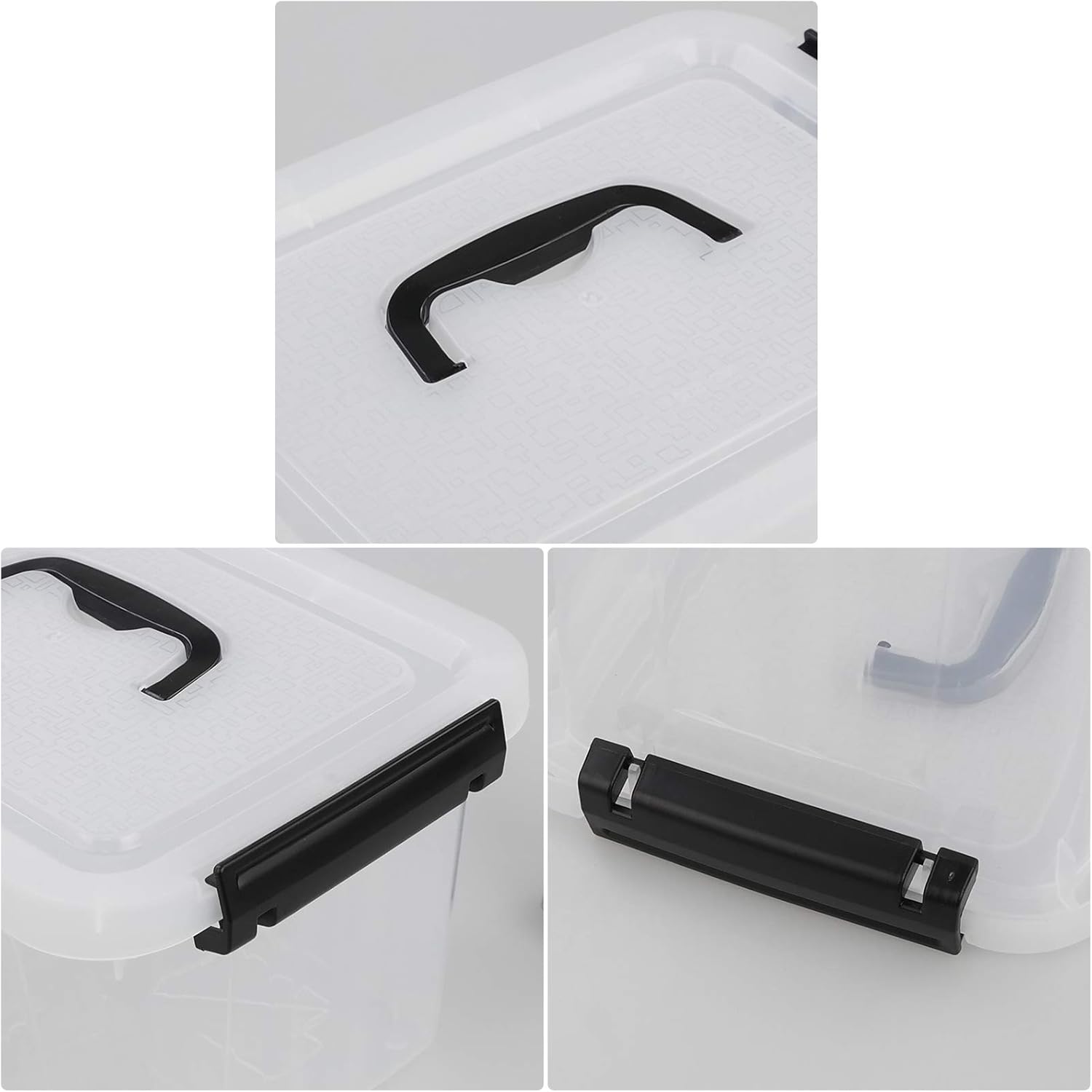 Gloreen Contenedores de almacenamiento transparentes de 6 cuartos con ...