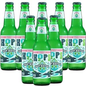 Amazon.com : H2OPS Sparkling Hop Water 8PK- Grapefruit, 0 Alcohol, 0 Calorie, (8 Pack Glass ...