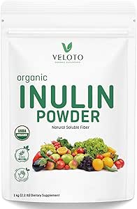 Organic Inulin Powder, Soluble FOS Inulin, Fiber Prebiotic Intestinal ...