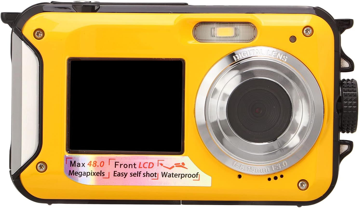 Dual Screen Waterproof Digital Camera, 2.7K Full HD Waterproof Digital ...