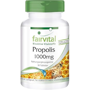 Bienen Propolis Kapseln - Natürliches Bienenharz Extrakt 500mg - Mit 3% ...