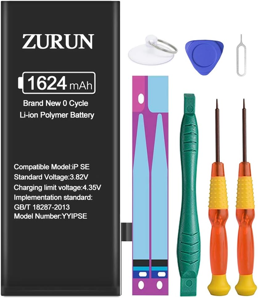Amazon.com: ZURUN 1624mAh High Capacity Li-ion Polymer Replacement SE ...