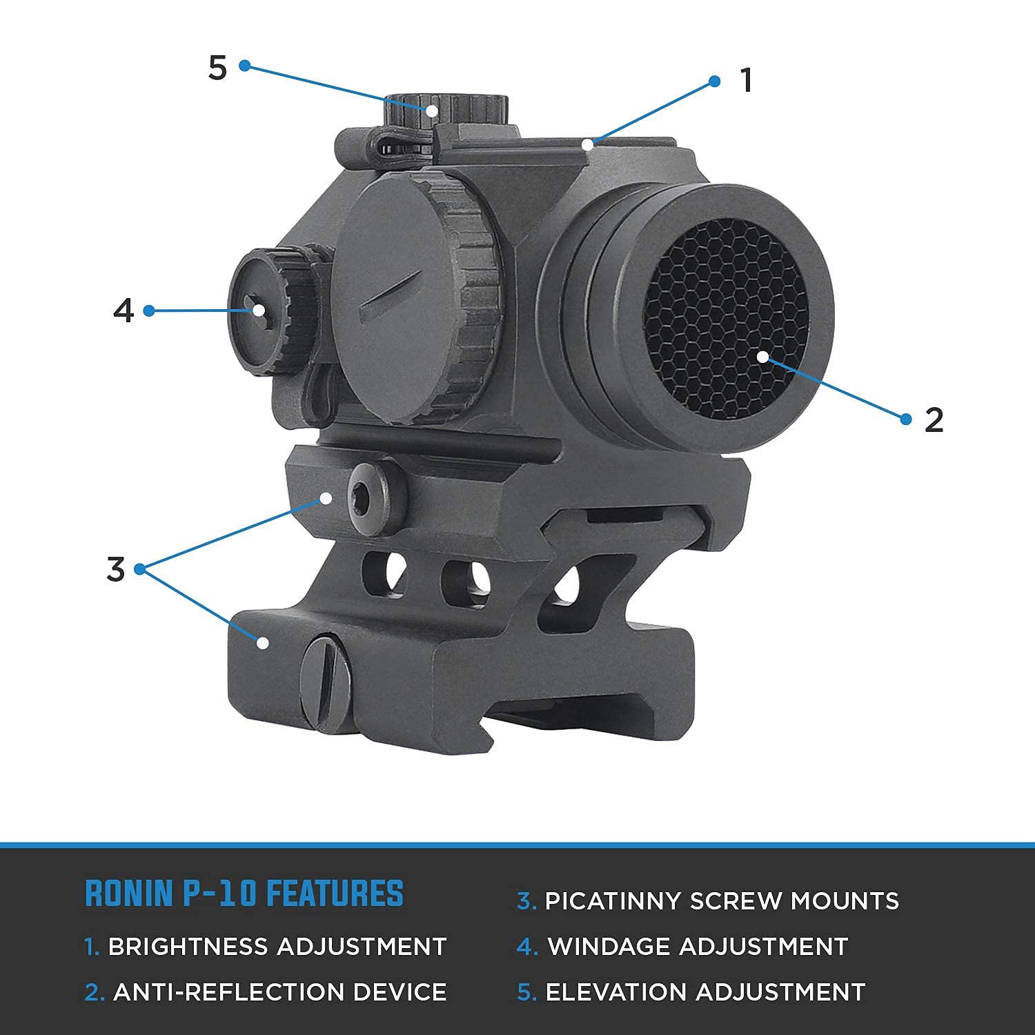 Northtac Red Dot Reflex Sight - P-Series 2 MOA 1x20mm Compact Red Dot ...