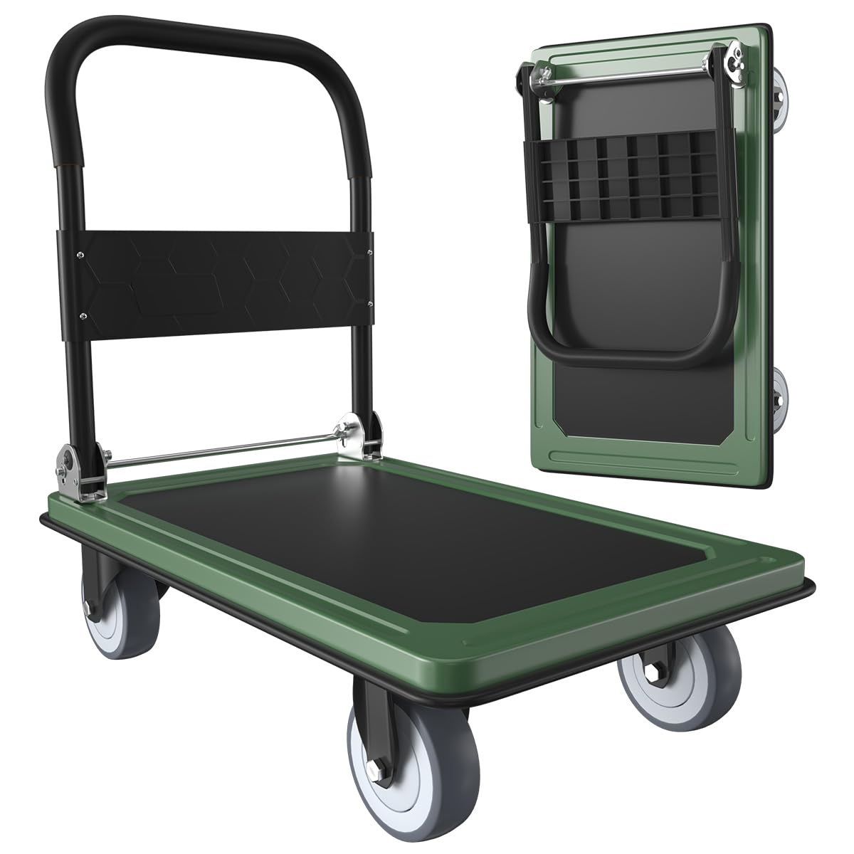 Amazon.com: WUD Push Cart, Folding Mobile Platform Trolley,Thickened ...