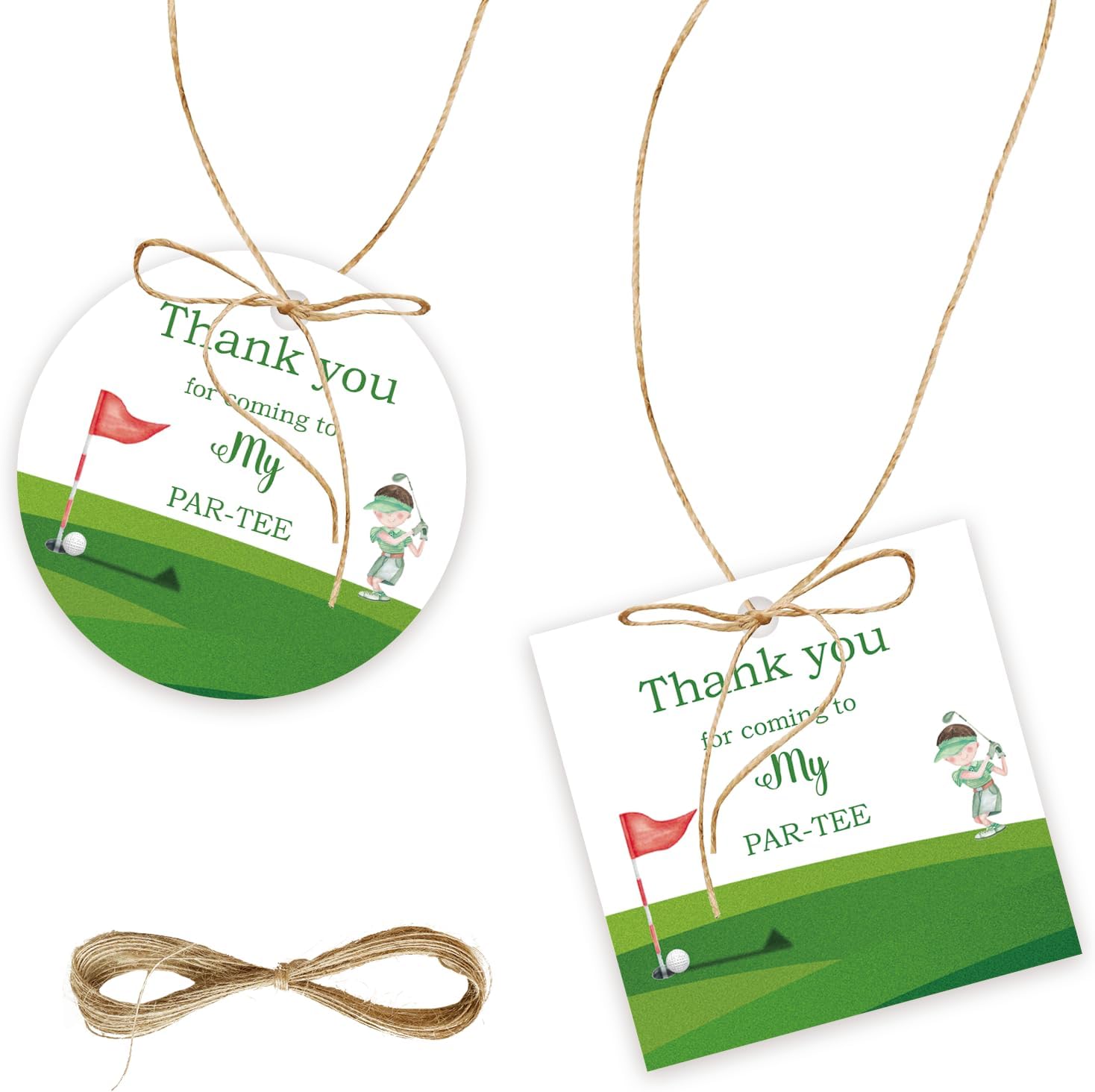 Amazon.com : 50pcs Golf Thank You Tags, Golf Sport Gift Tag with String ...