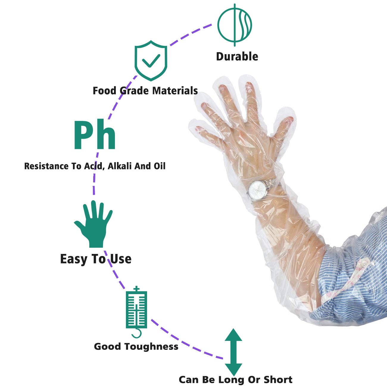 Snapklik.com : WHUTA 50Pcs Veterinary Insemination Rectal Long Gloves ...