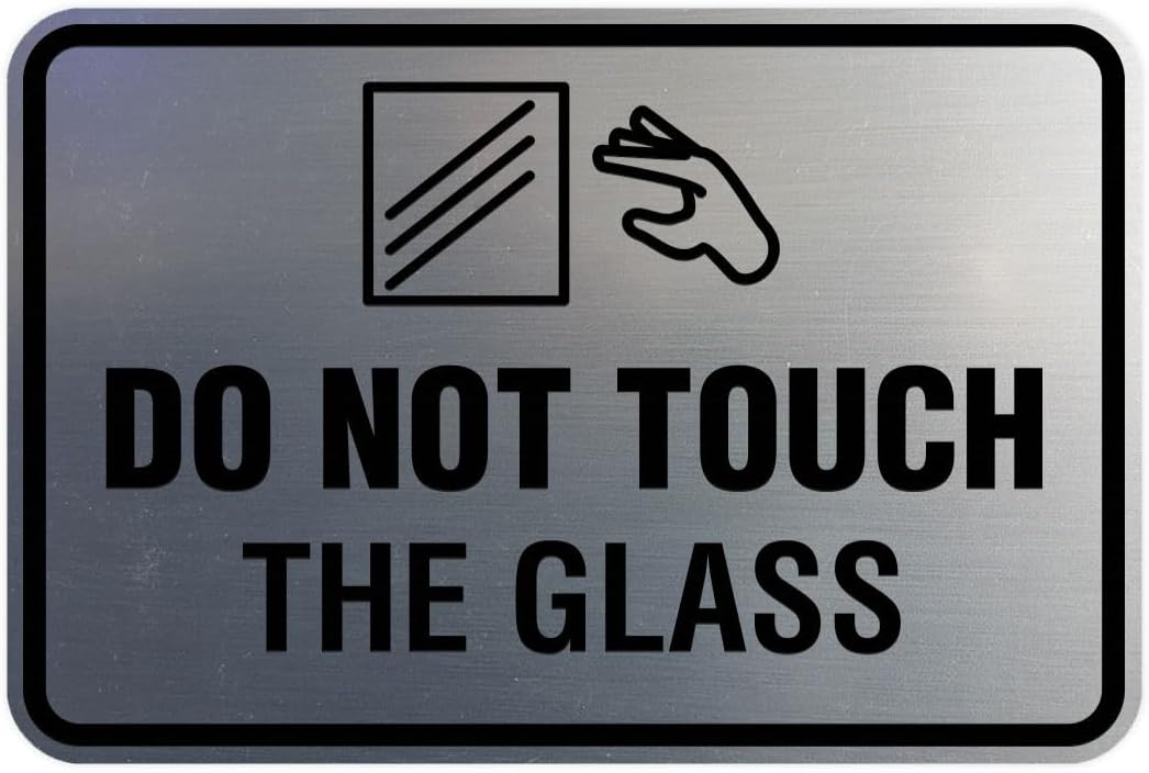Amazon.com : Signs ByLITA Classic Framed Do Not Touch The Glass Sign ...