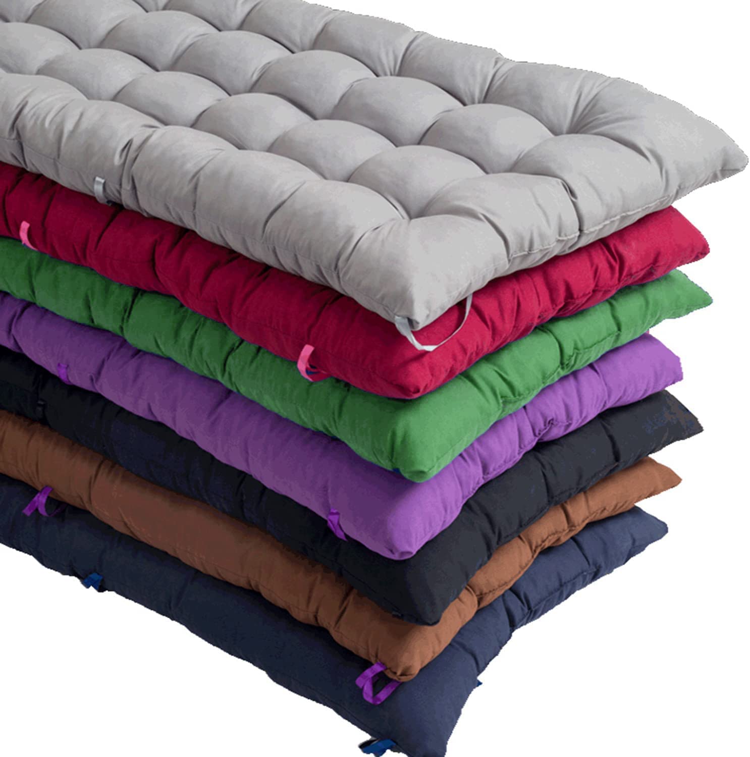 Bench Cushion Seat Pad 2 3 Seater Long Padding with Ties for Outdoor ...