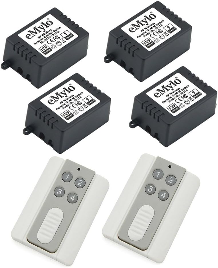 Amazon.com: eMylo DC 12V RF Wireless Smart Relay Remote Control ...