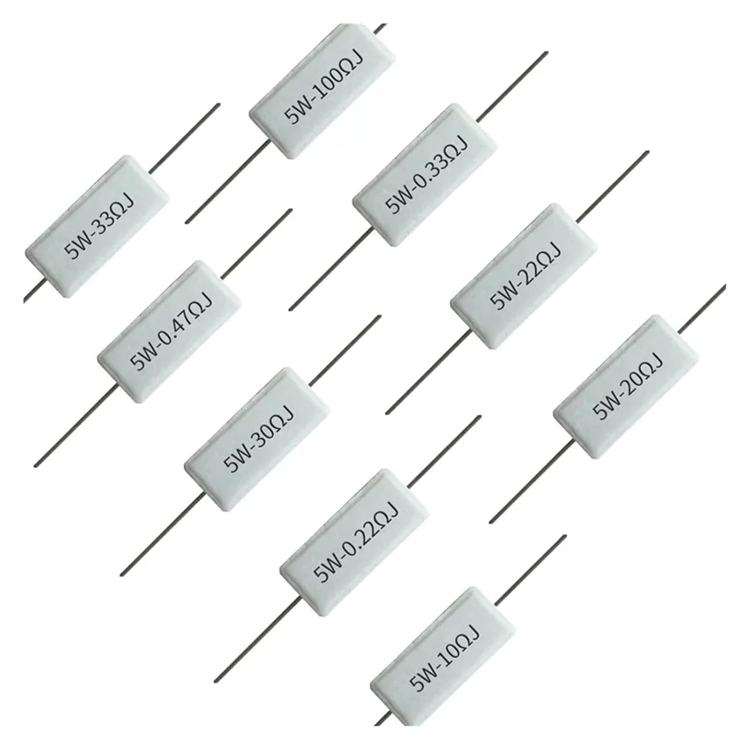 10 5W 5% Cement Resistor Power Resistance Value 0R82 5R6 6R 6R2 6R8 8R ...