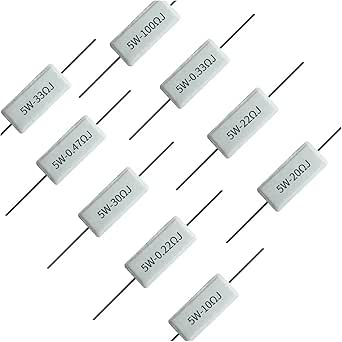 Amazon.com: LABDIP 10pcs 5W 5% Cement Resistor Power Resistance 0R47 ...