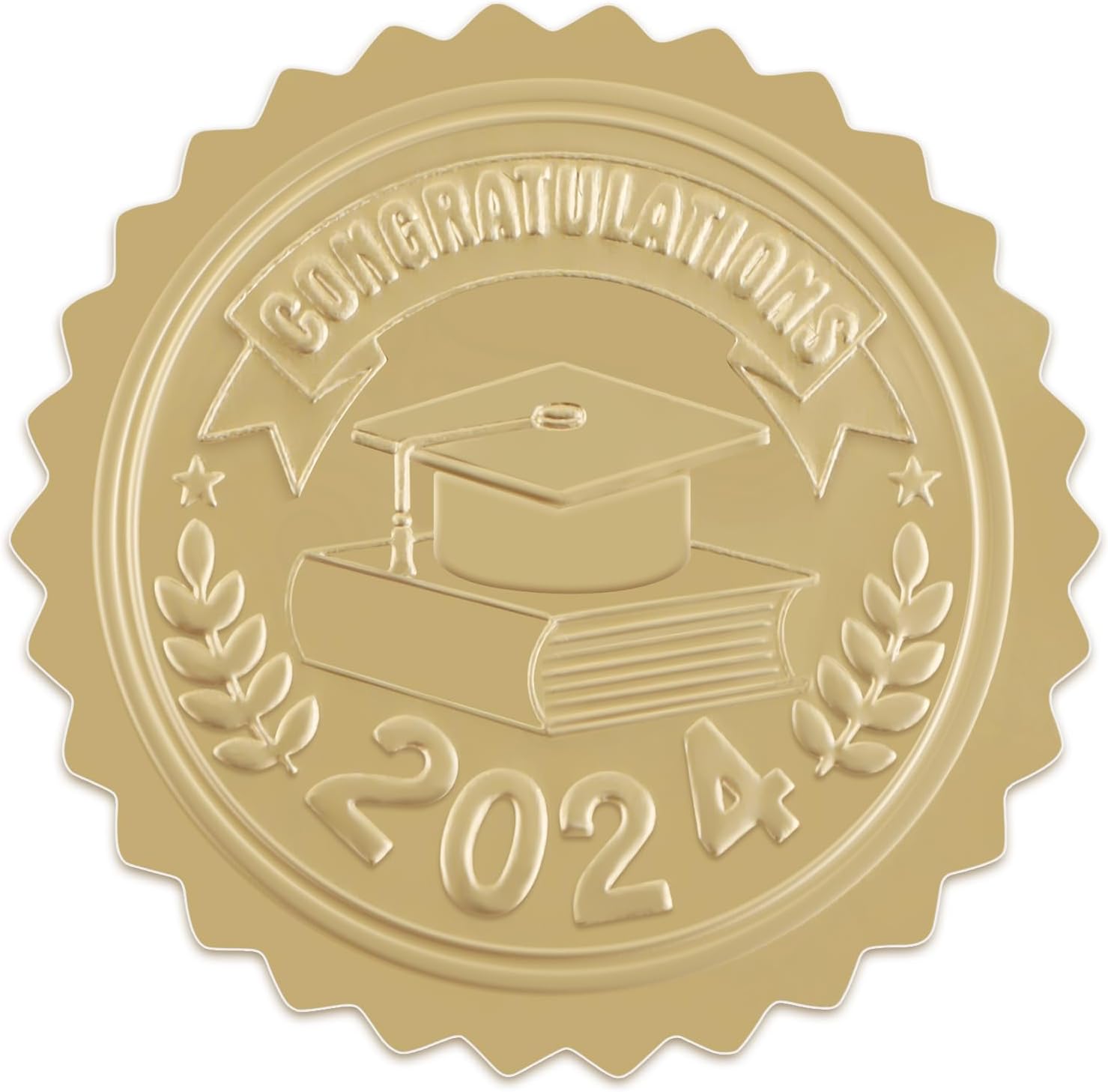 Amazon.com : PaperDirect Embossed Graduation Cap and Diploma Gold Foil ...
