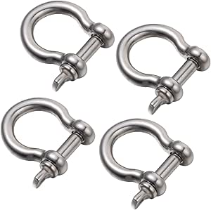 Amazon.com: Anneome 4pcs Horseshoe Shaped Shackles Sturdy Stainless ...