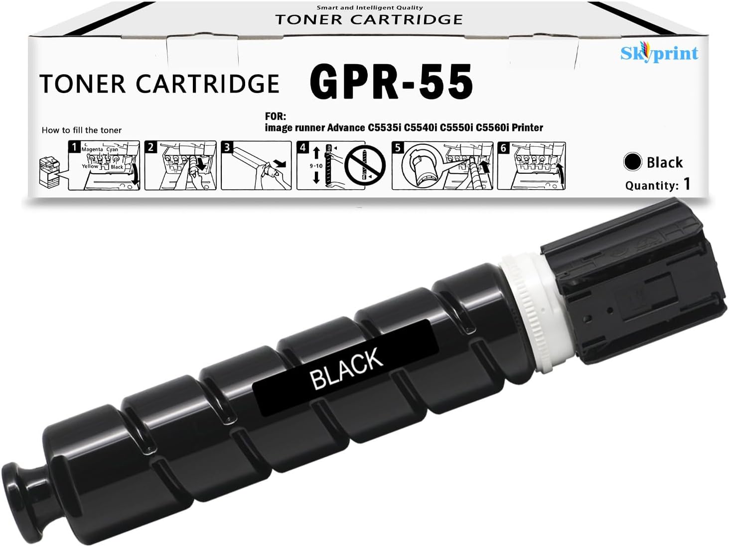 Amazon.com: GPR55 GPR-55 Black Toner Cartridge Replacement for Canon ...
