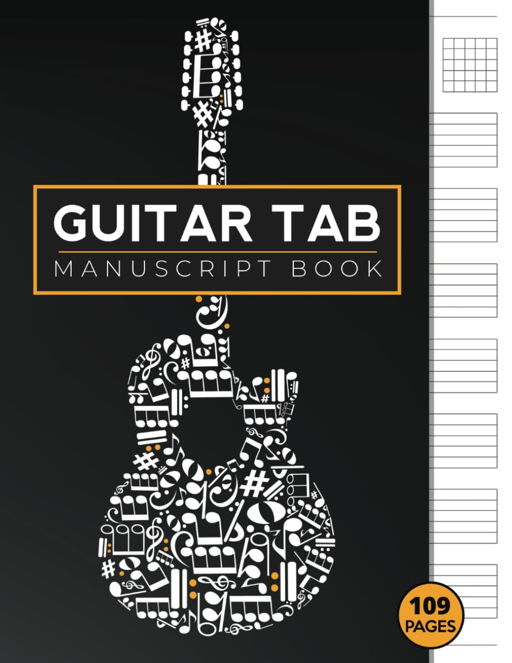 Guitar Tab Manuscript Book: Professional Blank Guitar Tablature Writing ...