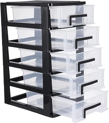Rempry Mini Plastic Drawers Organizer, 7.1"x5.1"x13.2" Small Storage ...