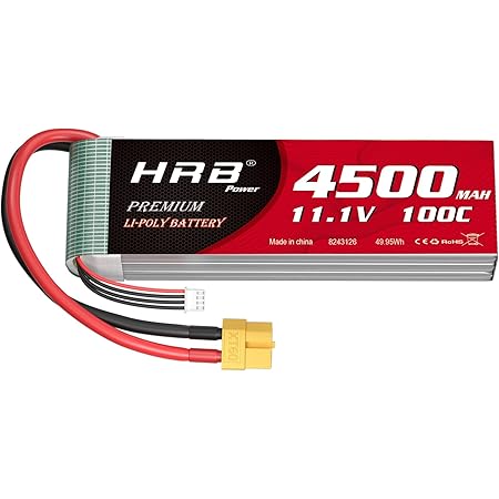 Amazon.com: HRB 3S 5000mAh Lipo Battery XT60 11.1V Lipo Battery 100C RC ...