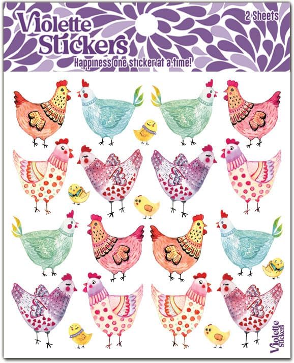 Amazon.com: Country Chicken Stickers by Violette Stickers : Arts ...