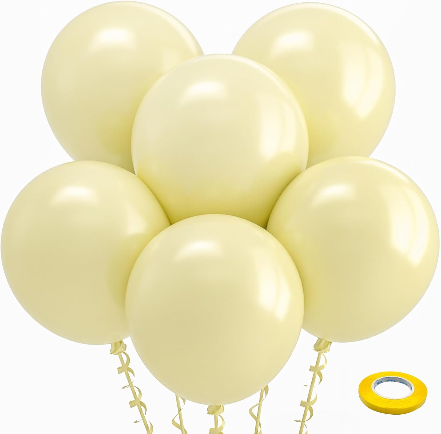 Amazon.com: Bezente Pastel Yellow Balloons 18 Inch - 30 Pack Large ...
