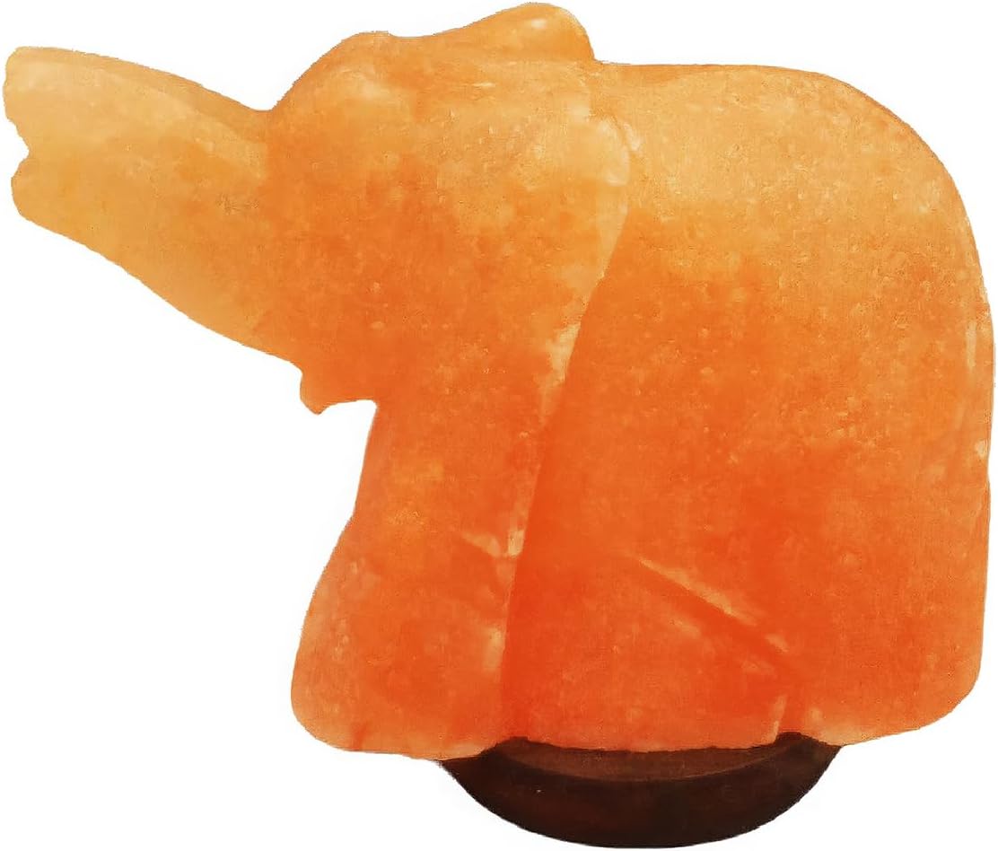 Amazon.com: Pink n Salt Elephant Shaped Salt Rock Lamp - 100% Organic ...
