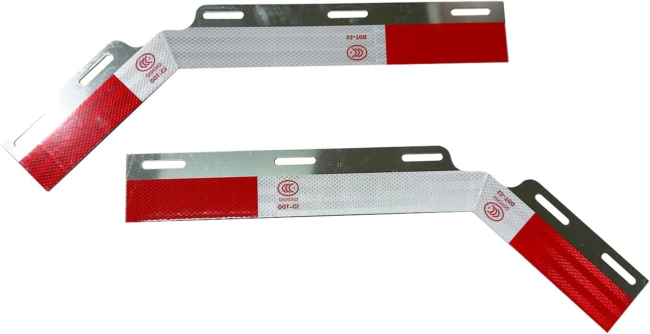 Amazon.com: IBESTWOLF 2PCS Mud Flap Angled Aluminum Reflector Strips ...