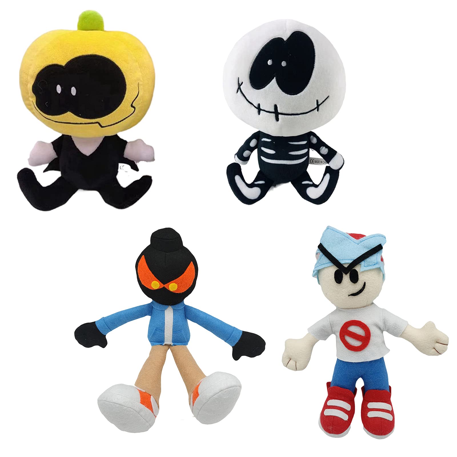 Buy 4 Pcs Friday Night Funkin Plushies Set-Boyfriend Plush, Skid and ...