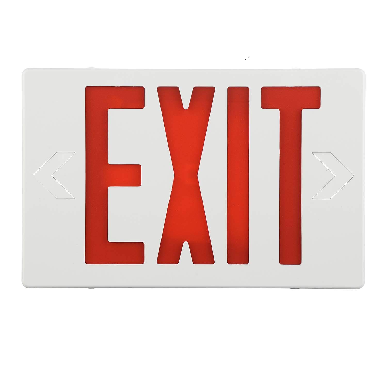 Buy SPECTSUN Led Exit Sign With Battery Backup Hardwired Red Exit