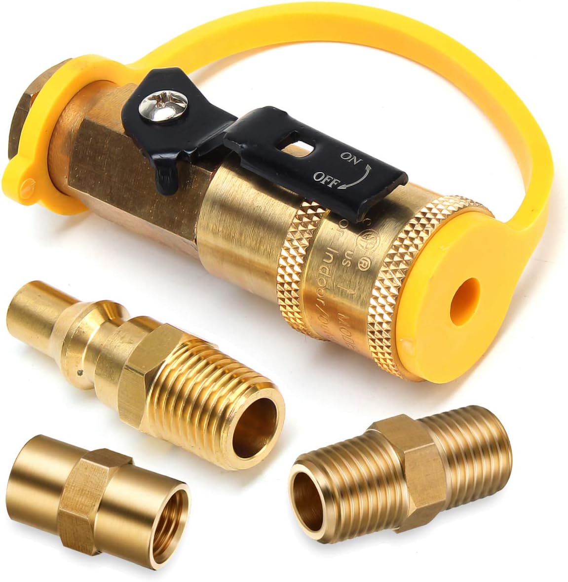 Amazon.com : Aulufft 1/4" RV Propane Quick Connect Adapter Fittings, 4 ...