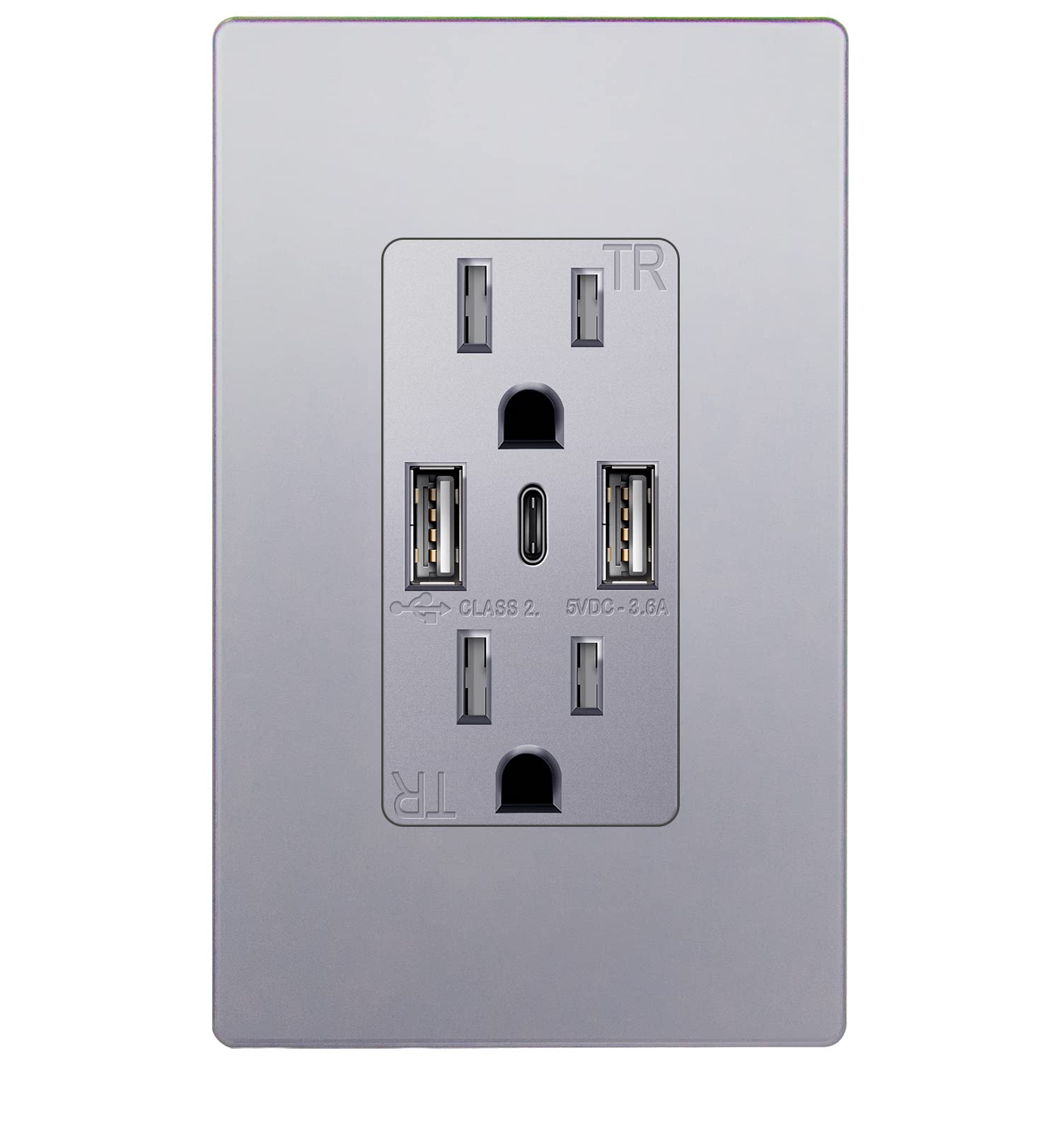 Snapklik.com : TOPGREENER USB Outlet, 3-Port Type C USB Wall Outlet, 15 ...