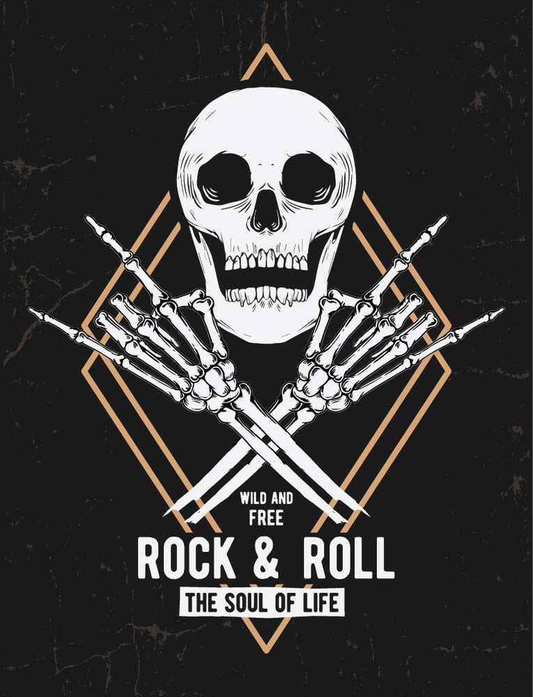 Skul Rock And Roll Motivational Poster Funky Poster Posters Life ...
