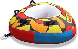 Amazon.com : Big Hippo Inflatable Towable Tube for Boating with 1 ...