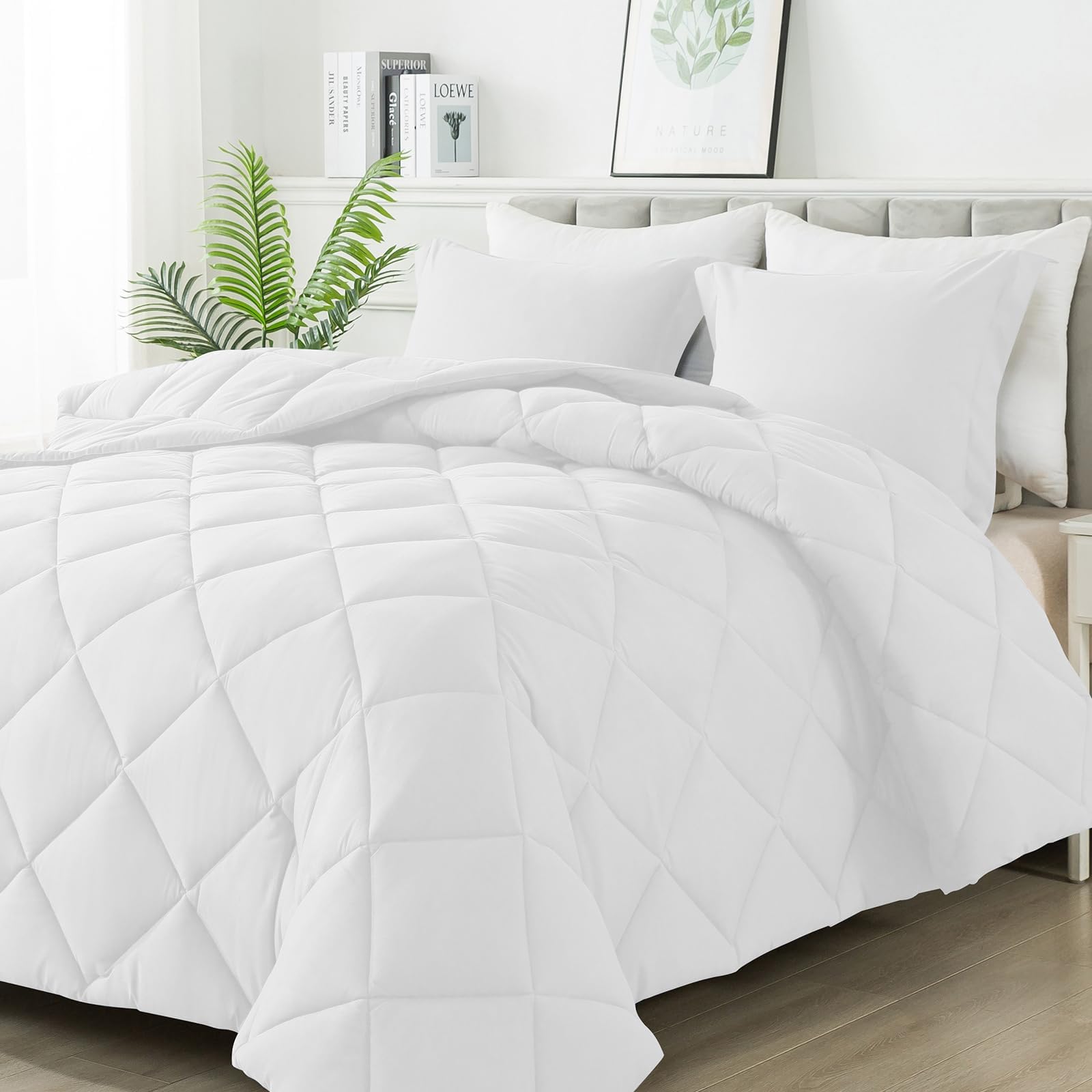 Amazon.com: Minoroty Queen Size Comforter Set - All-Season Down ...