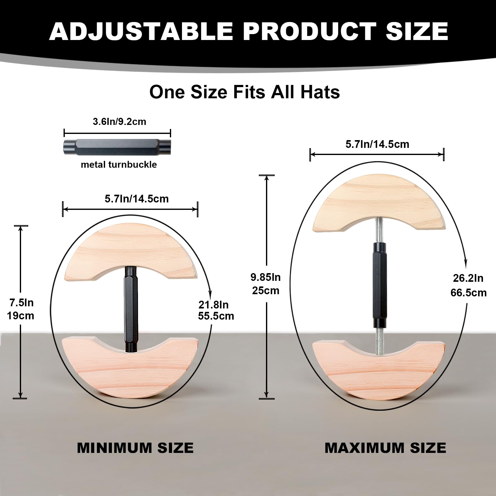 Snapklik.com : Hat Stretcher, Cowboy Hat Stretcher For Fitted Hats Size ...