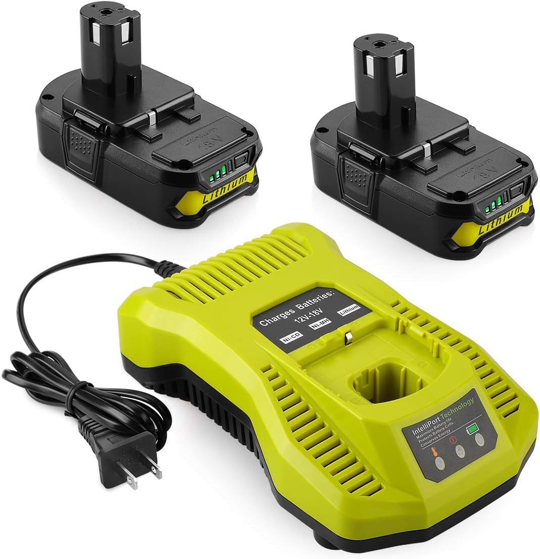 Powilling 2Pack 3500mAh Ryobi 18V Lithium Battery Pack Replacement for ...