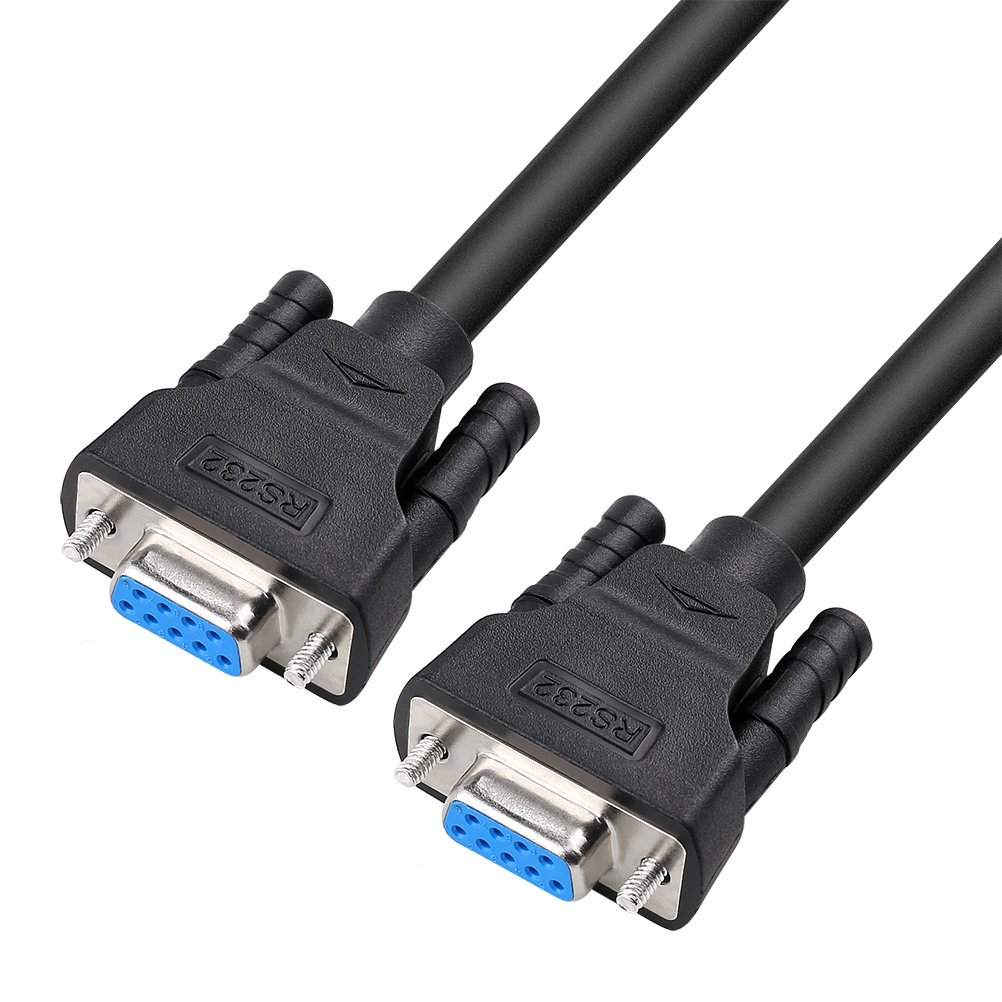 DTECH DB9 RS232 Serial Cable Female to Female Null Modem Cord Cross TX ...
