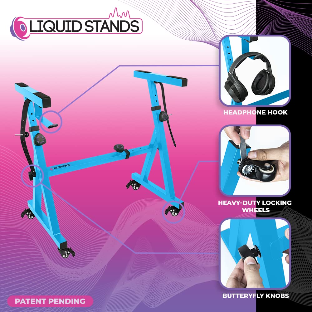 Snapklik.com : Liquid Stands Keyboard Stand W/ Wheels - Z Style ...
