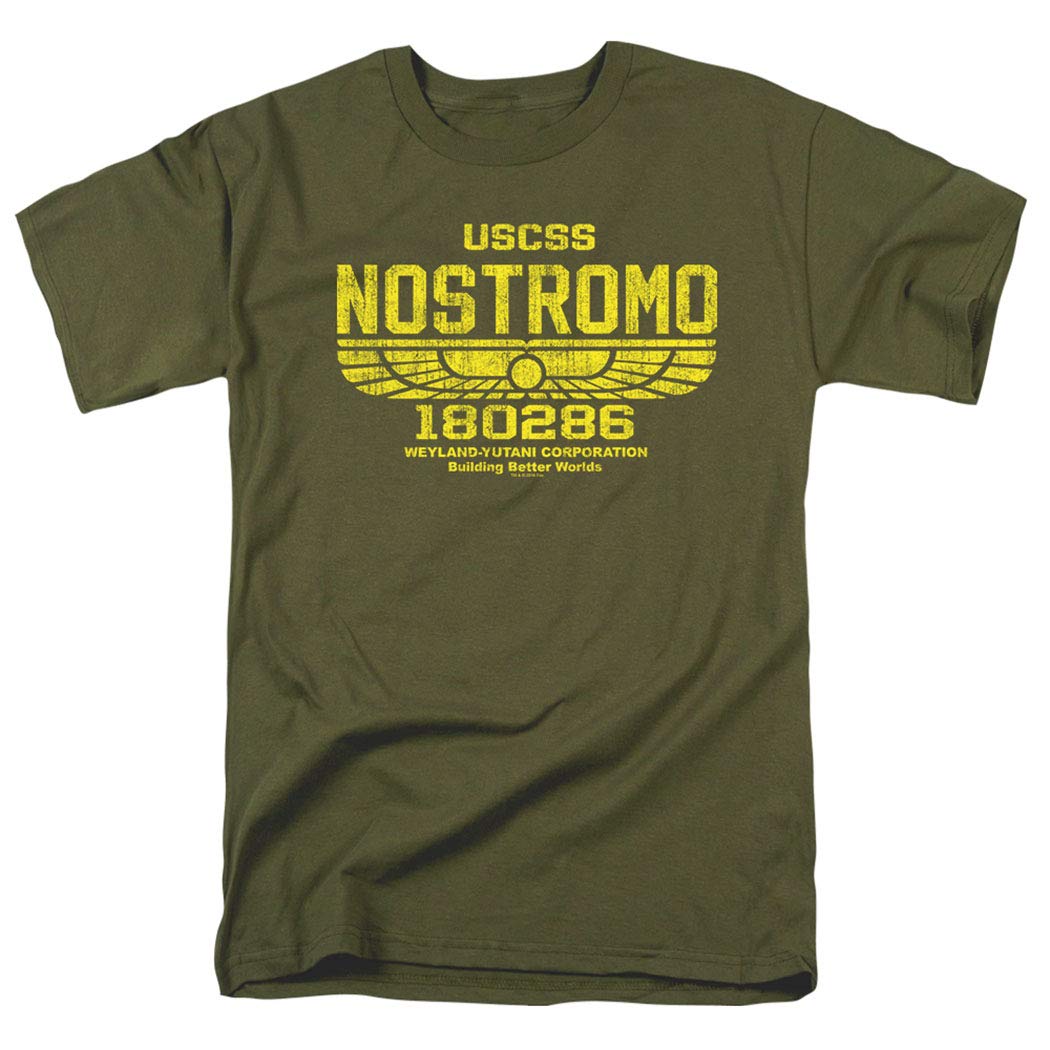 Buy Popfunk Alien USCSS Nostromo Vintage Logo Military Green T Shirt ...