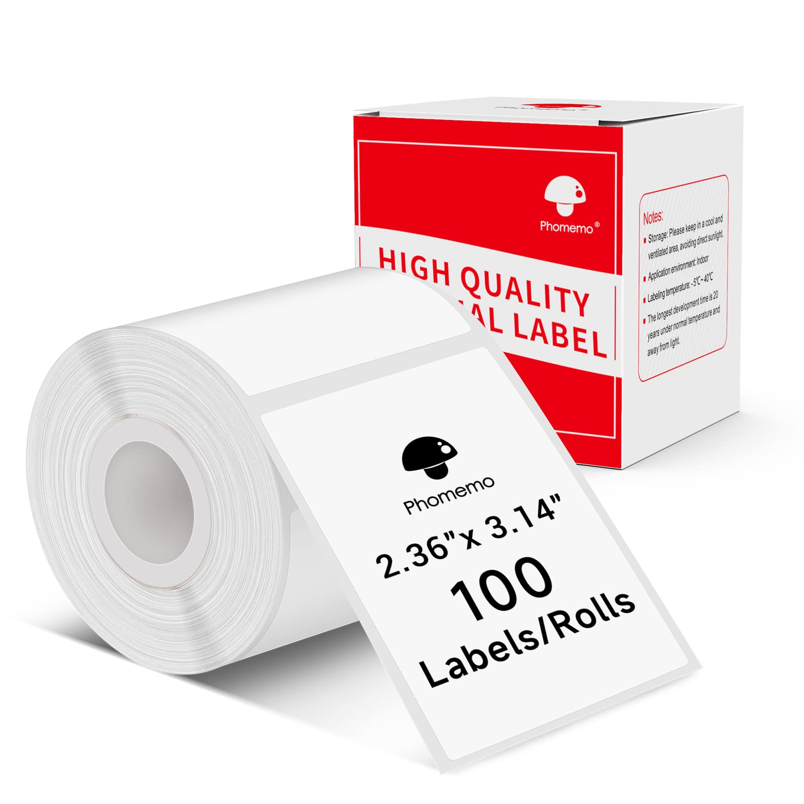 Amazon.com : Phomemo Thermal Sticker Labels- 2.36"x 3.14"(60x80mm ...