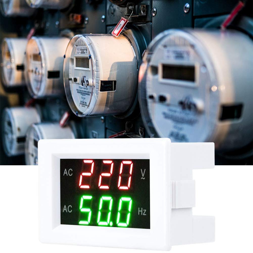 Buy Voltage Frequency Meter, Dual Display LED Digital AC Voltmeter ...