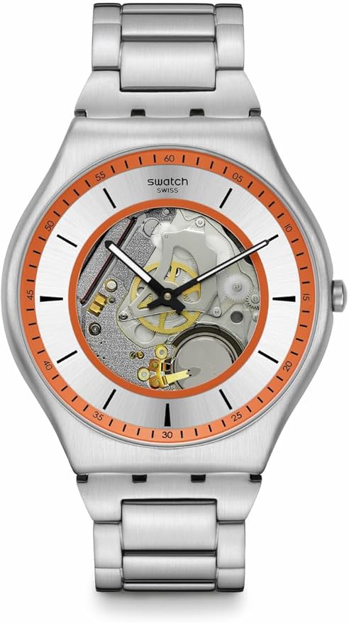 Amazon.com: Swatch Skin Irony 42 Unisex Watch Casual Polymer Grey ...