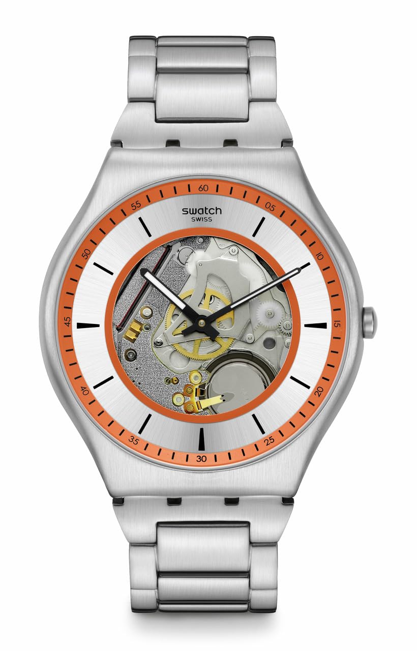 Amazon.com: Swatch Dress Watch Grey Quartz Stainless Steel The ESSENCE ...