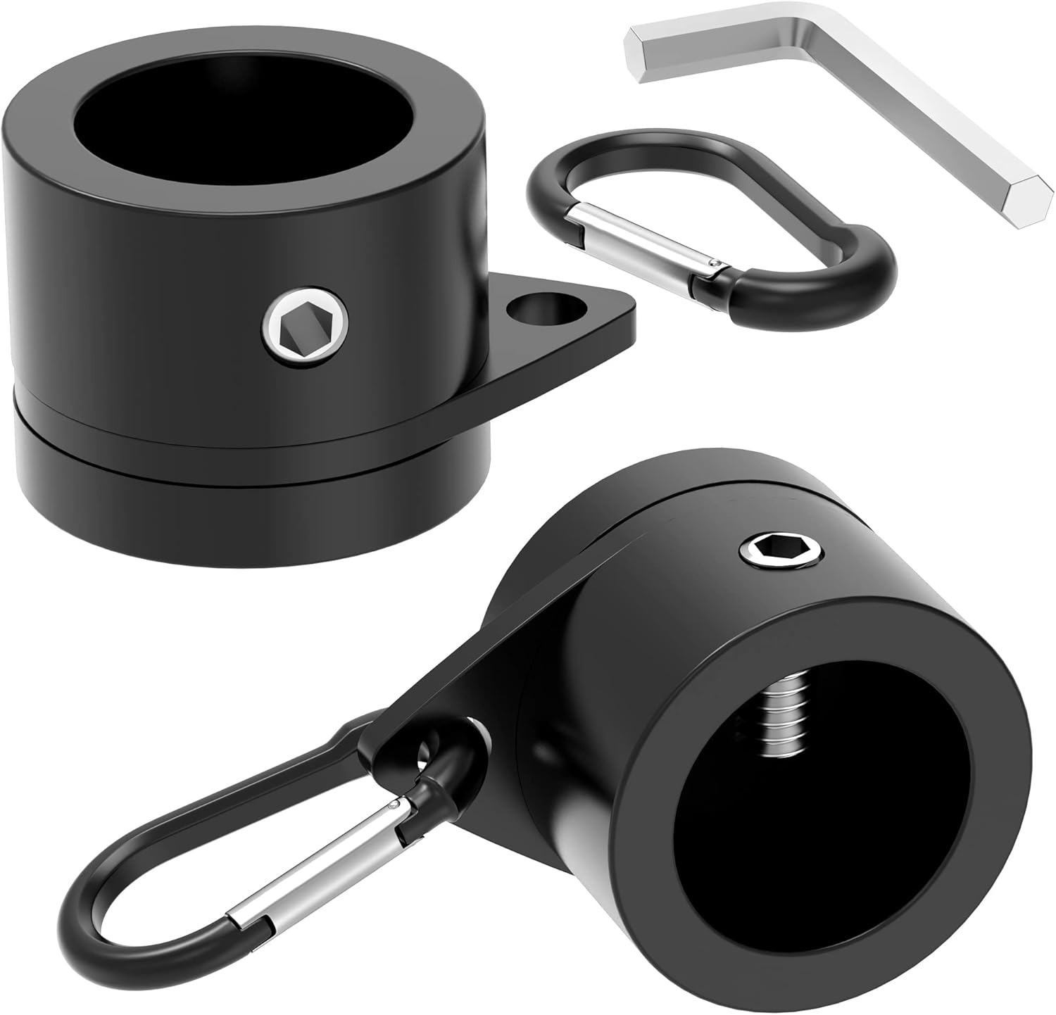 Amazon.com : YARKOR Flag Pole Rings 2 Pcs, Aluminum Alloy Flag Pole ...