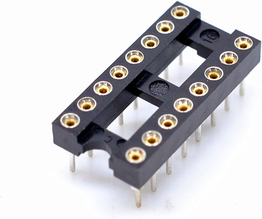 Amazon.com: uxcell 6 Pieces 2.54mm Pitch 16 Round Pins Double Row DIP ...