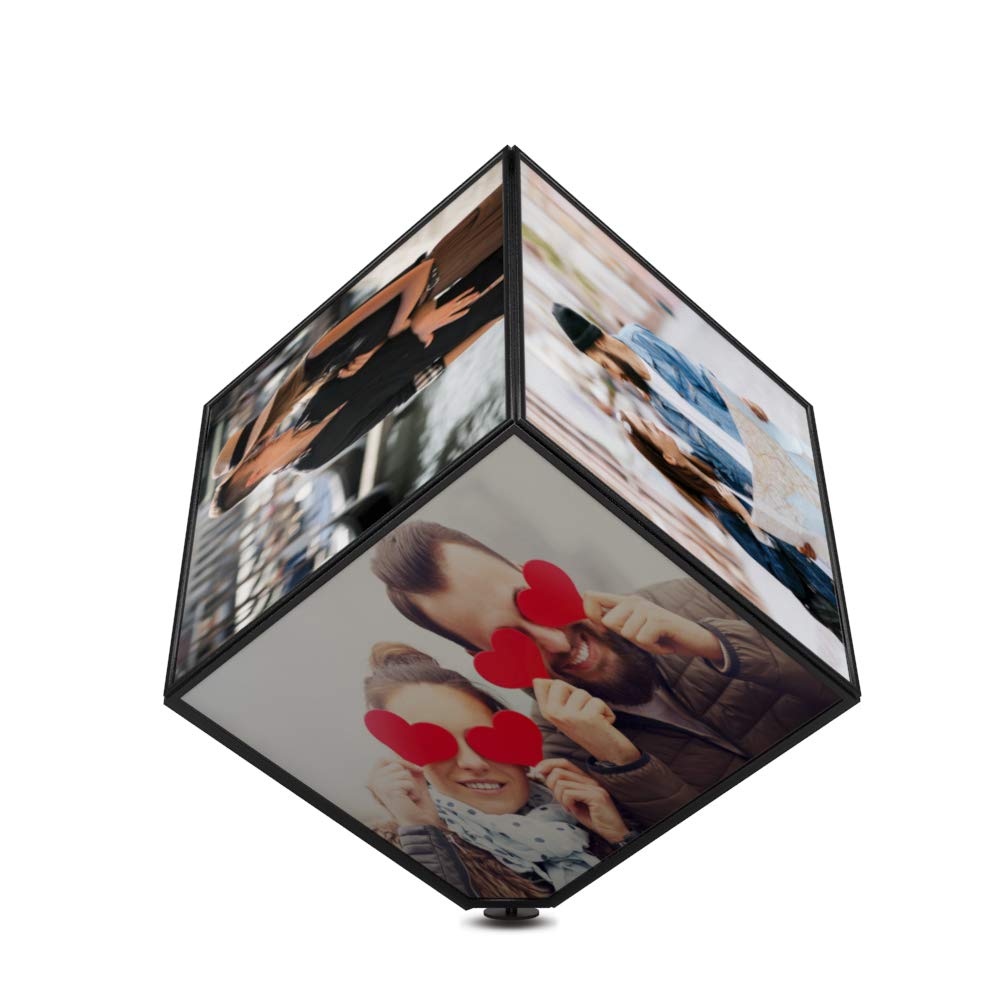 K1Gifts Plastic Cube Photo Frame (10 93X10 93Cm, Black) Tabletop ...