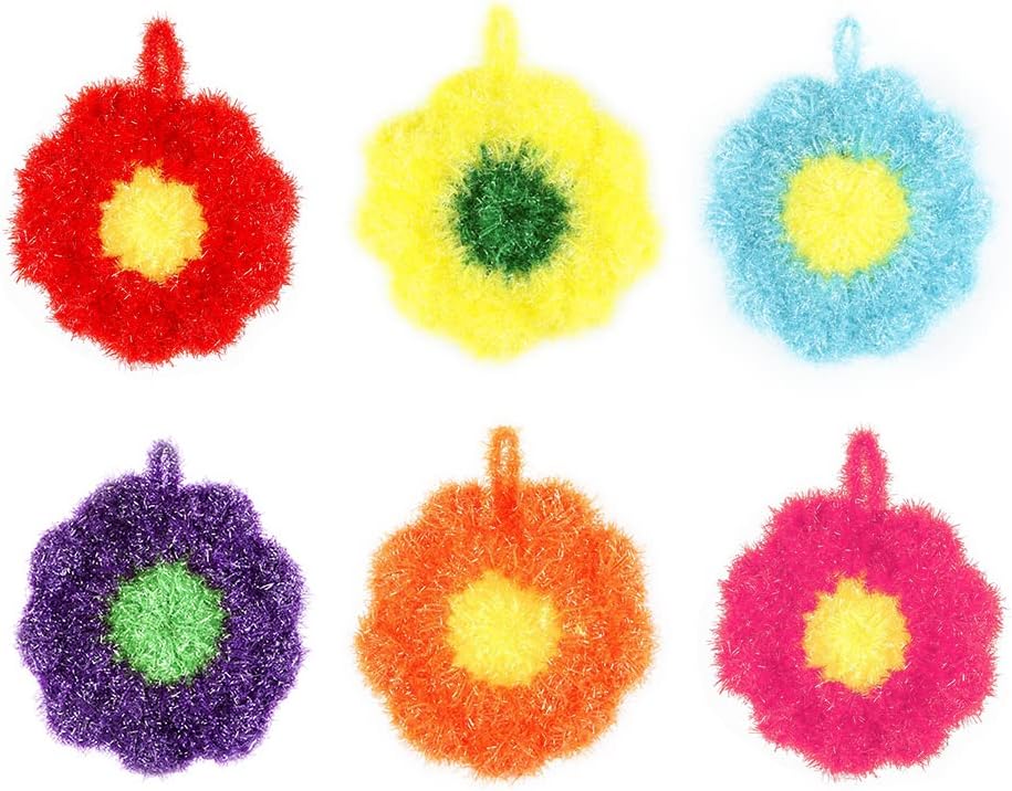 Amazon.com: Cherry Blossom Shaped Acrylic Dish Scrubber, Flower Shaped ...