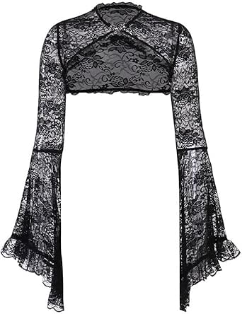 Bolero Shrug Goth Crop Top Fairy Shrugs for Dresses at Amazon Women’s ...