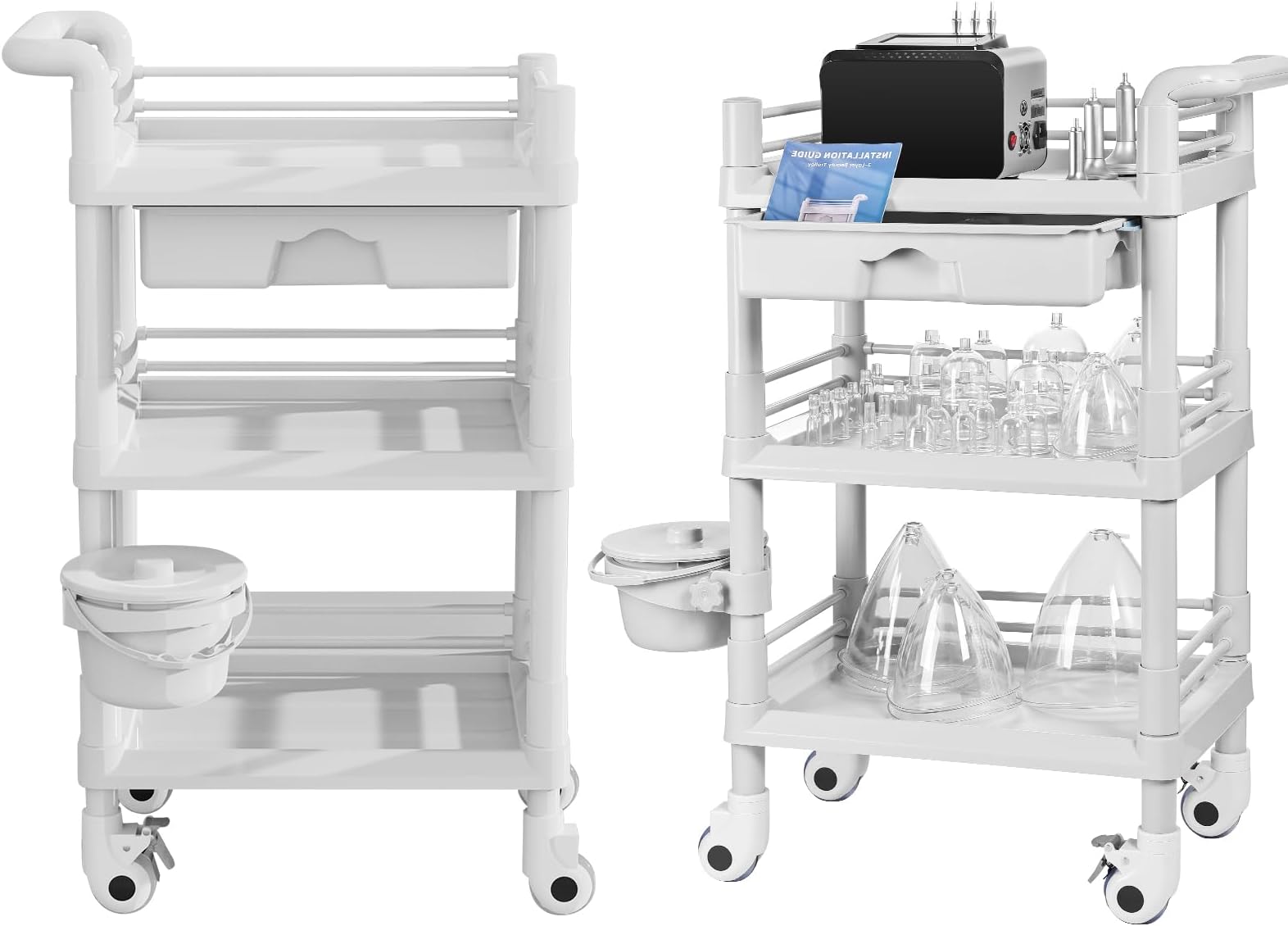 Amazon.com: Beauty Salon Trolley Cart, Esthetician Cart with Wheels ...