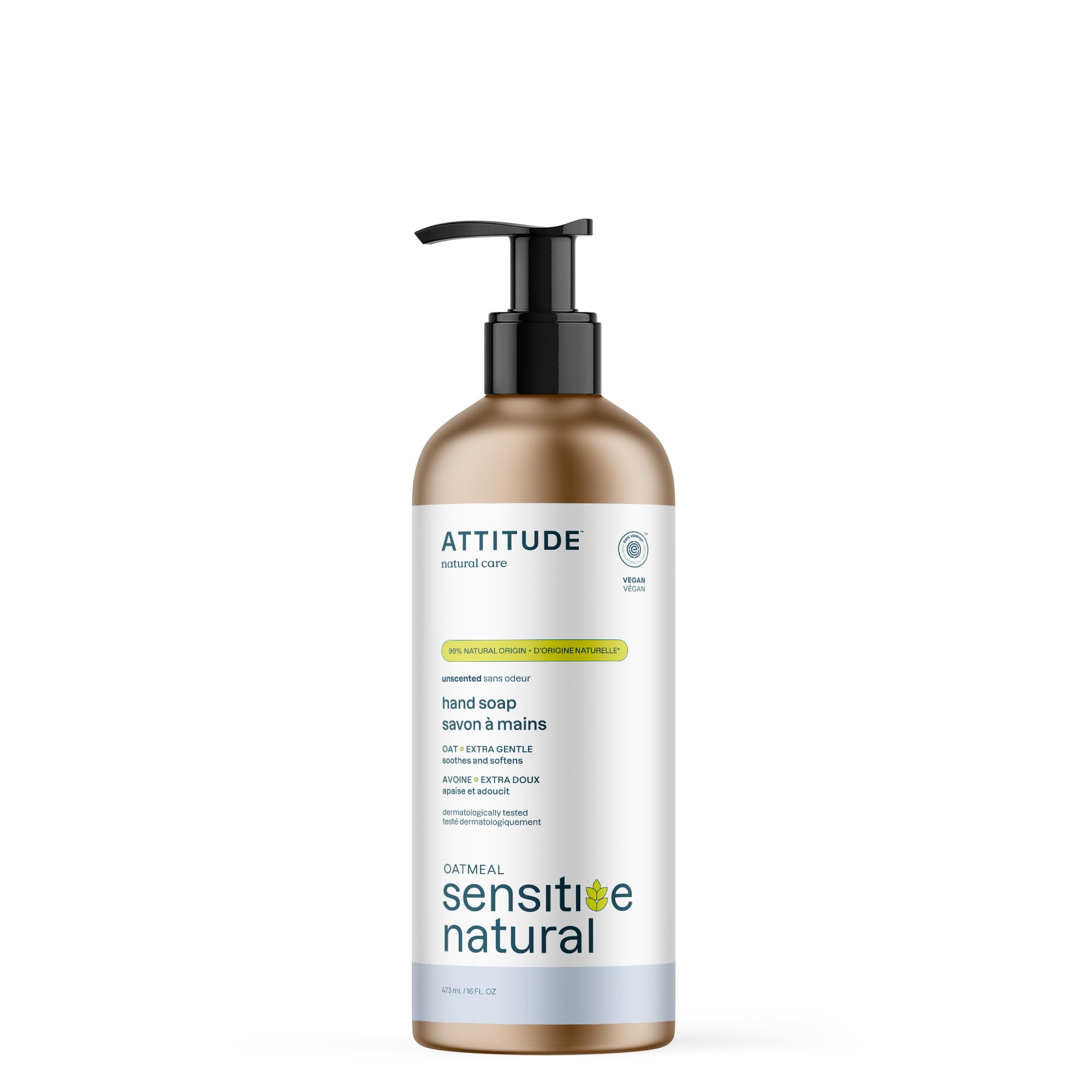 ATTITUDE Gentle Hand Soap for Sensitive Skin, EWG Verified, Enriched ...