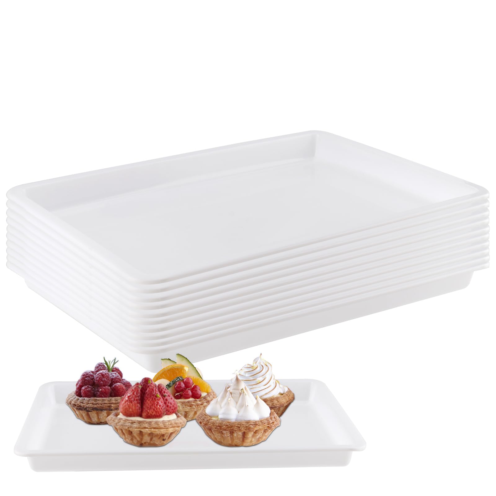 Amazon.com: HEIHAK 10 Pack Plastic Art Trays, 15.5 x 11.2 Inch Large ...