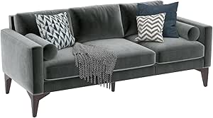 Amazon.com: YESHOMY Rivet Mid-Century Upholstered Modern Sofa Couch No ...